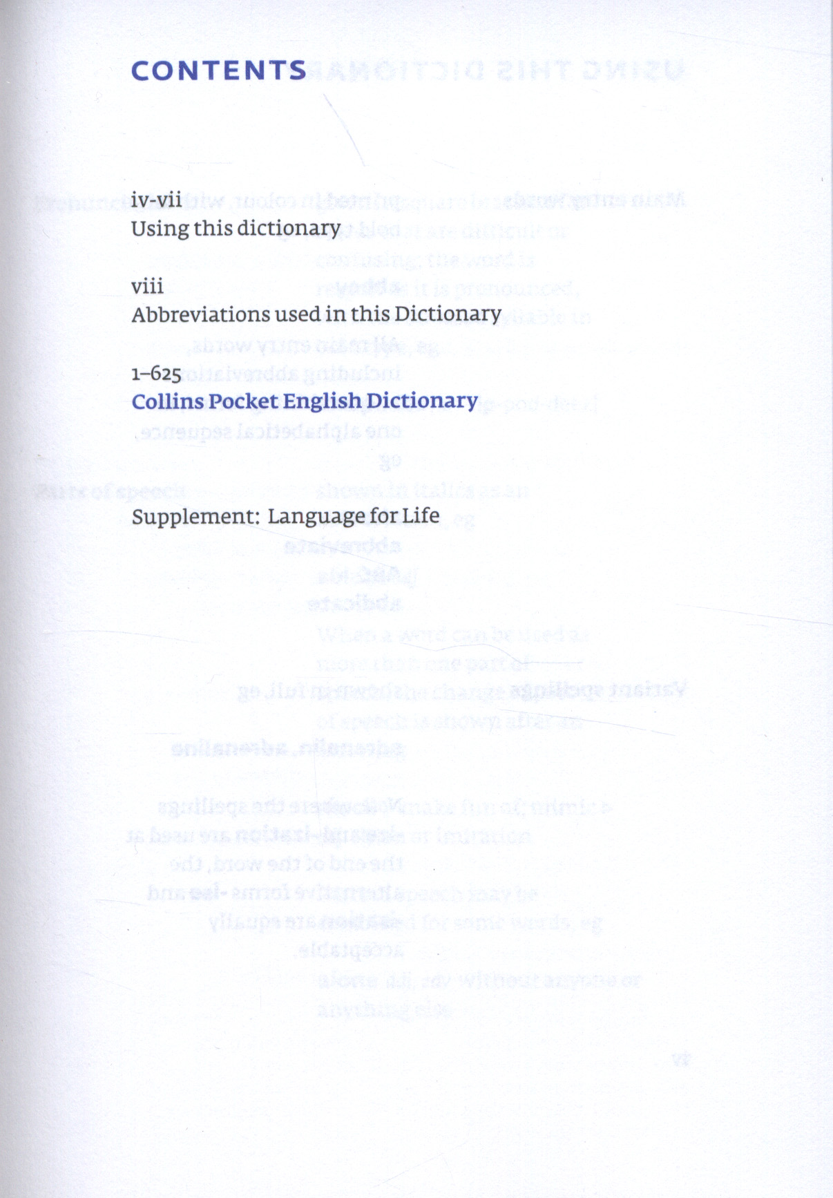 Collins English Dictionary: Pocket Edition (9th ed)