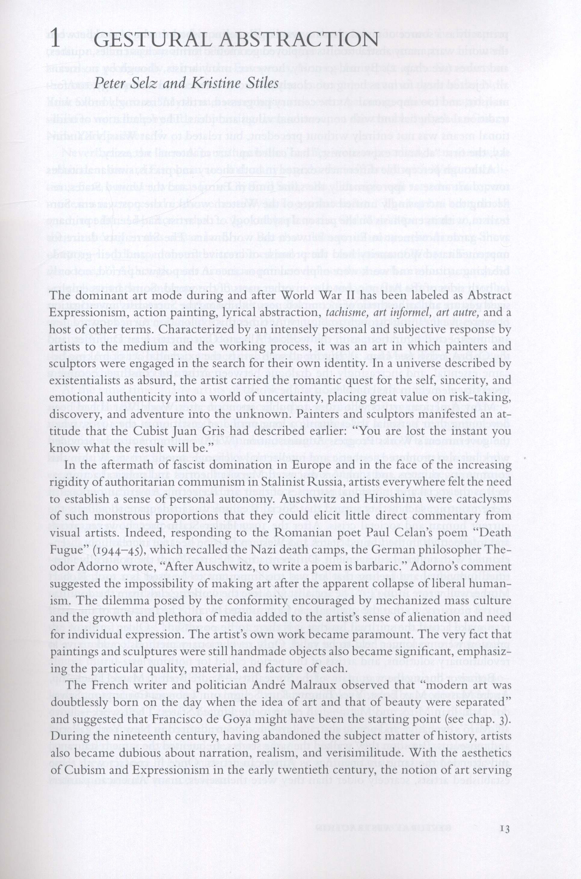 Theories and Documents of Contemporary Art by Selz, Peter ...