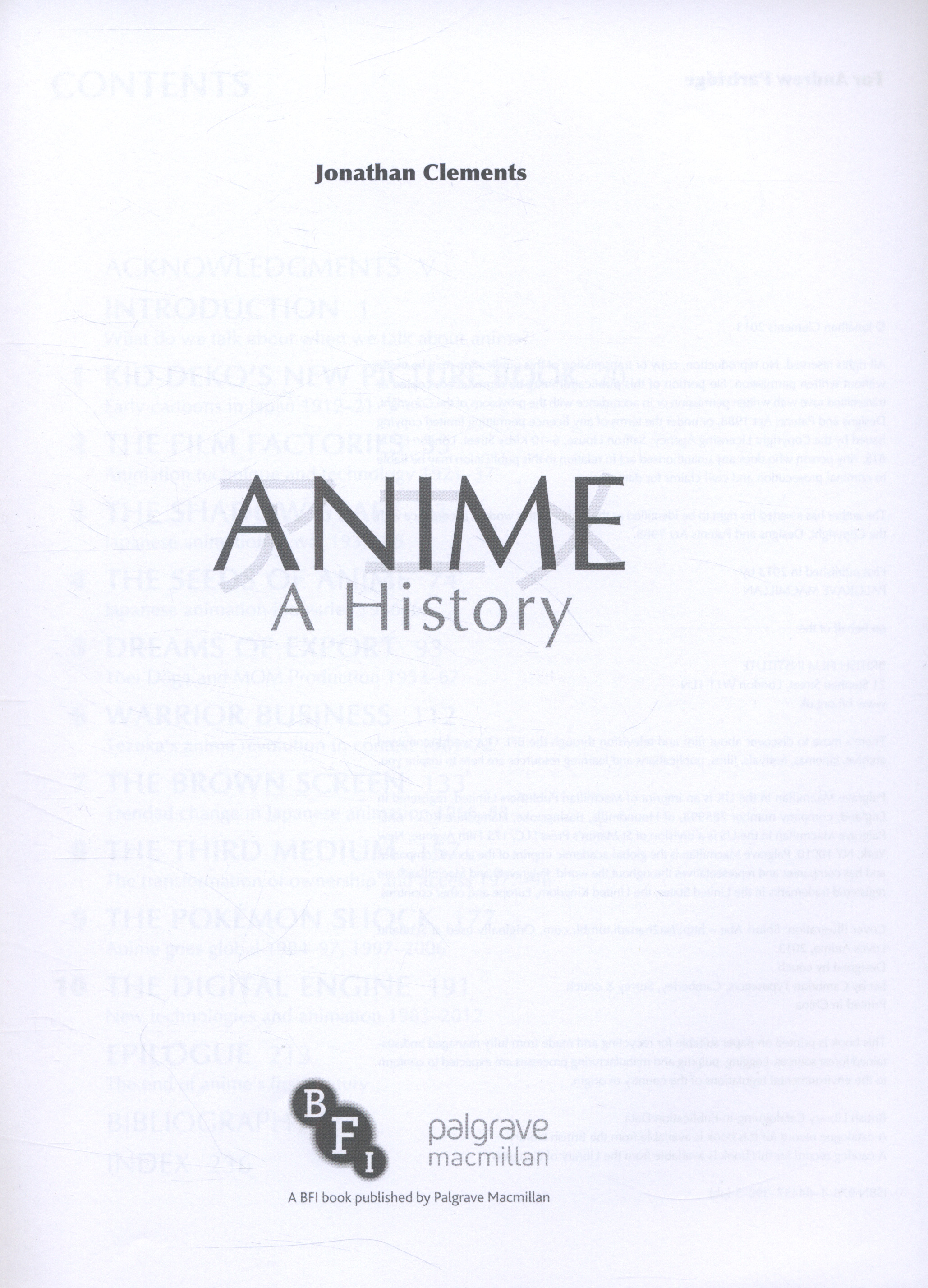 Anime : a history by Clements, Jonathan (9781844573905) | BrownsBfS