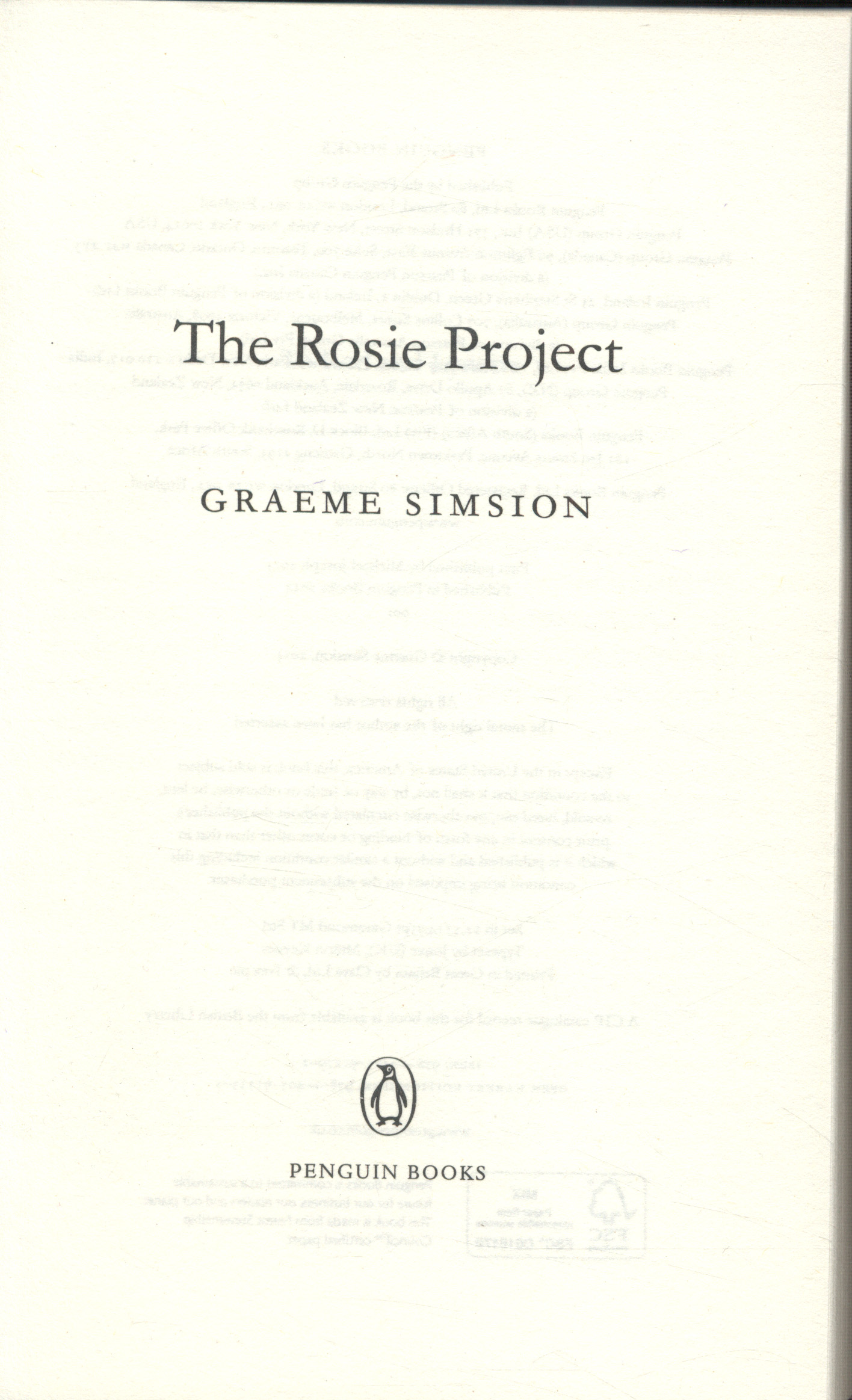 The Rosie Project : The joyously heartwarming international million ...