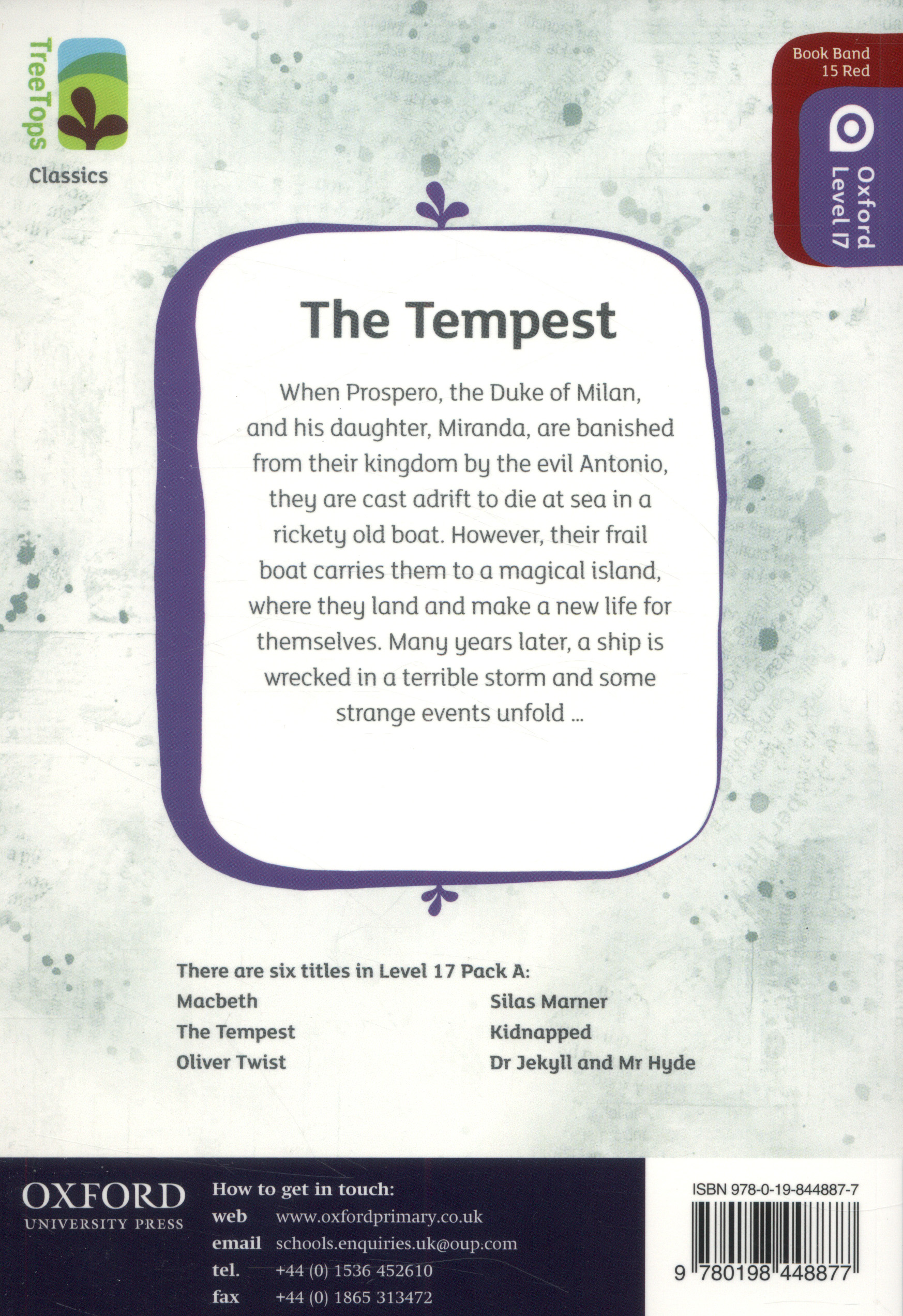 Oxford Reading Tree TreeTops Classics: Level 17 More Pack A: The Tempest
