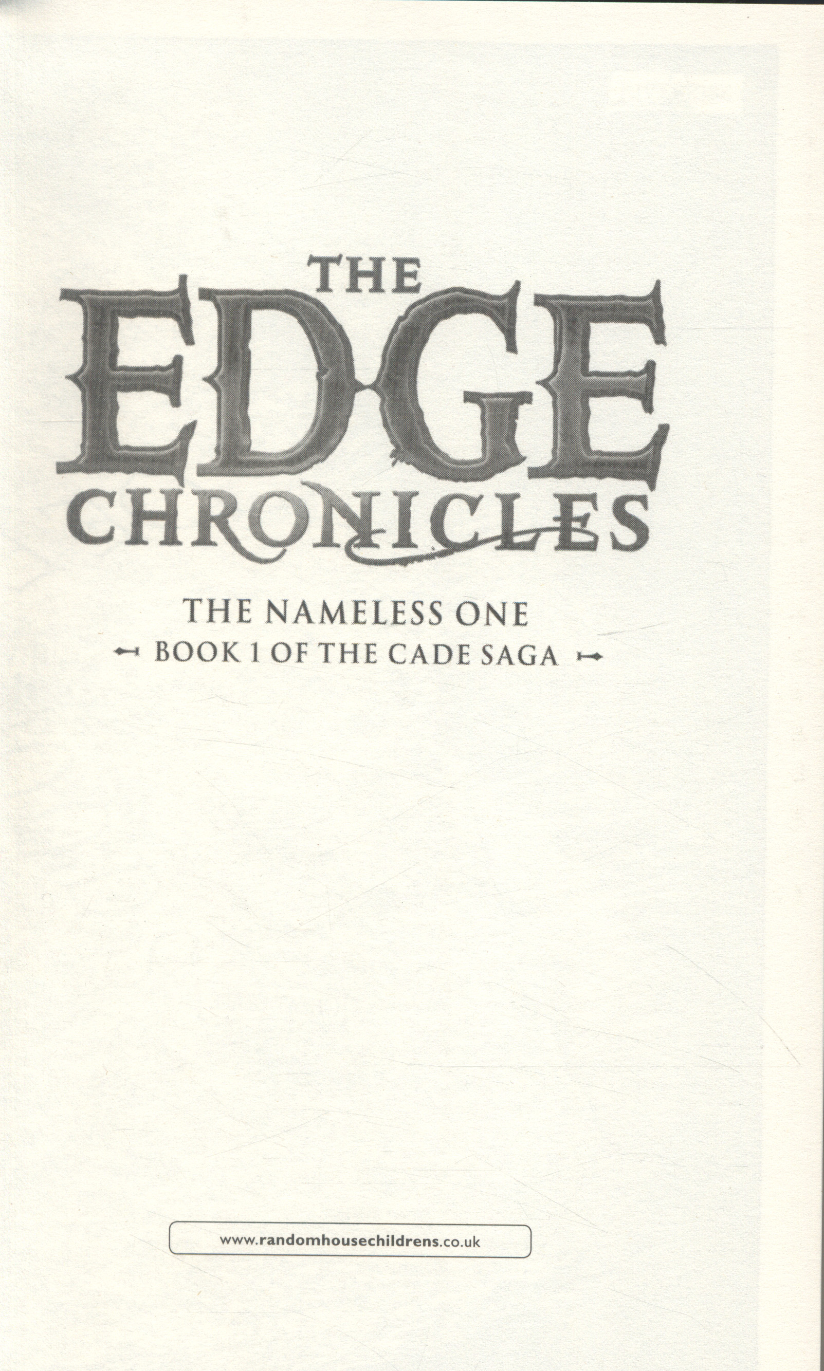 The Edge Chronicles 11 : The Nameless One