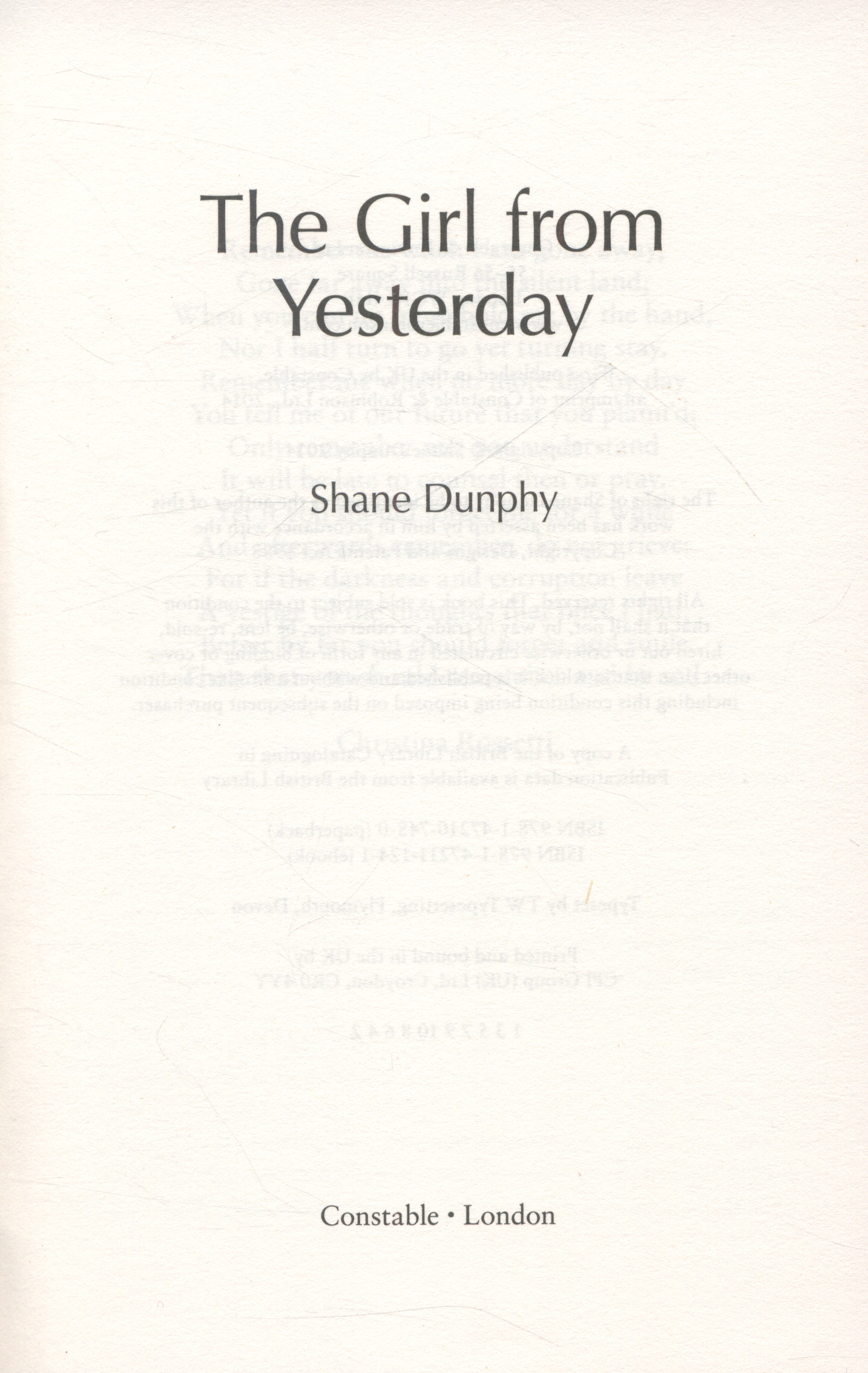 The girl from yesterday