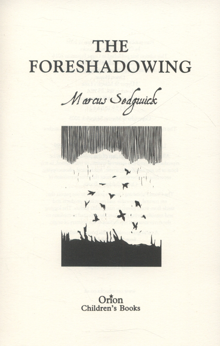 The Foreshadowing by Sedgwick, Marcus (9781444011067) | Browns Books