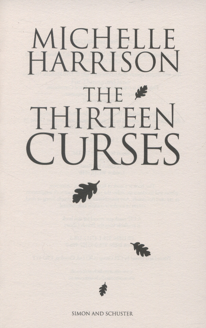 The thirteen curses by Harrison, Michelle (9781471121685) | BrownsBfS