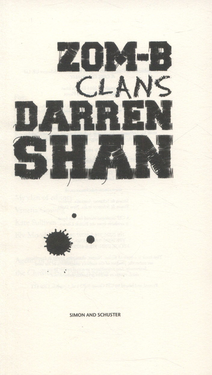 ZOM-B Clans by Shan, Darren (9780857077806) | Browns Books