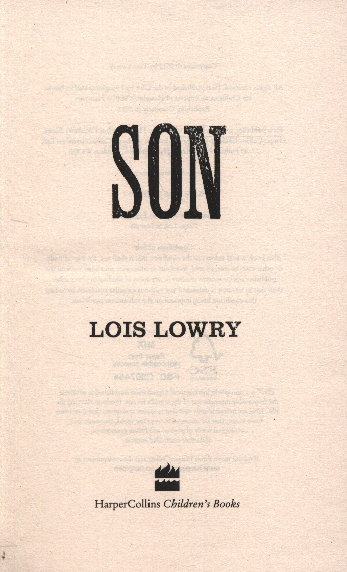 Son by Lowry, Lois (9780007597307) | BrownsBfS