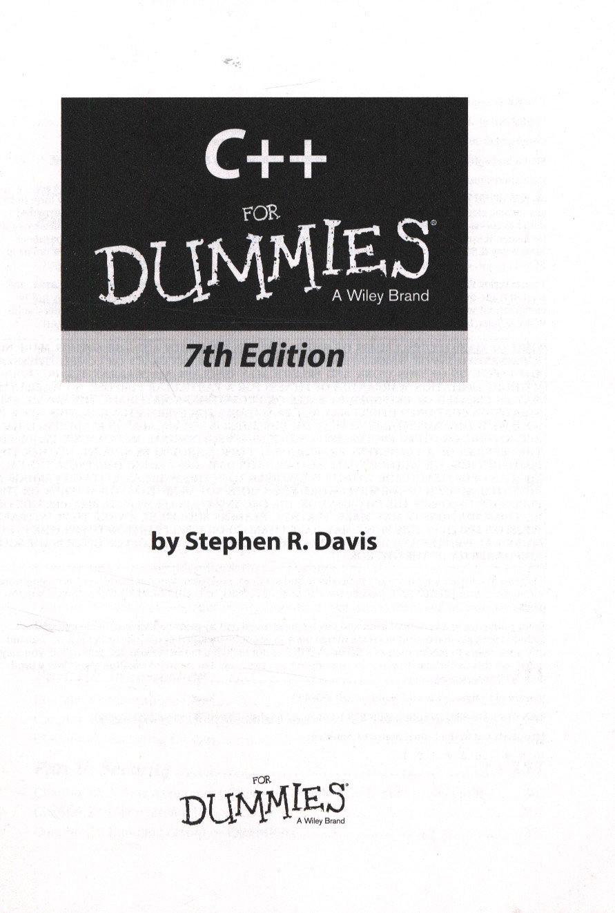 C++ for dummies (7th edition)