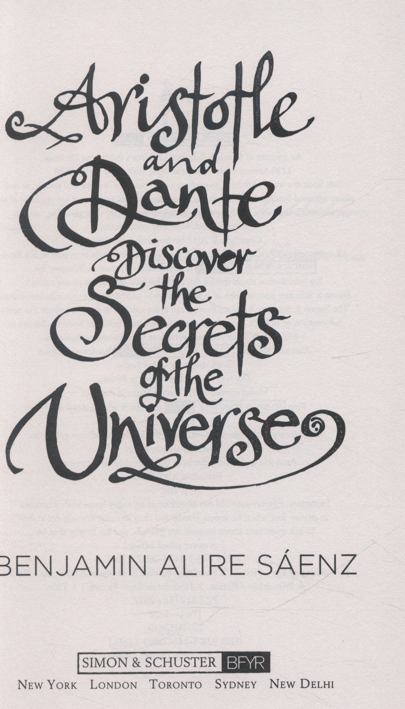 Aristotle and Dante discover the secrets of the universe by Saenz ... Aristotle and Dante discover the secrets of the universe by Saenz ...