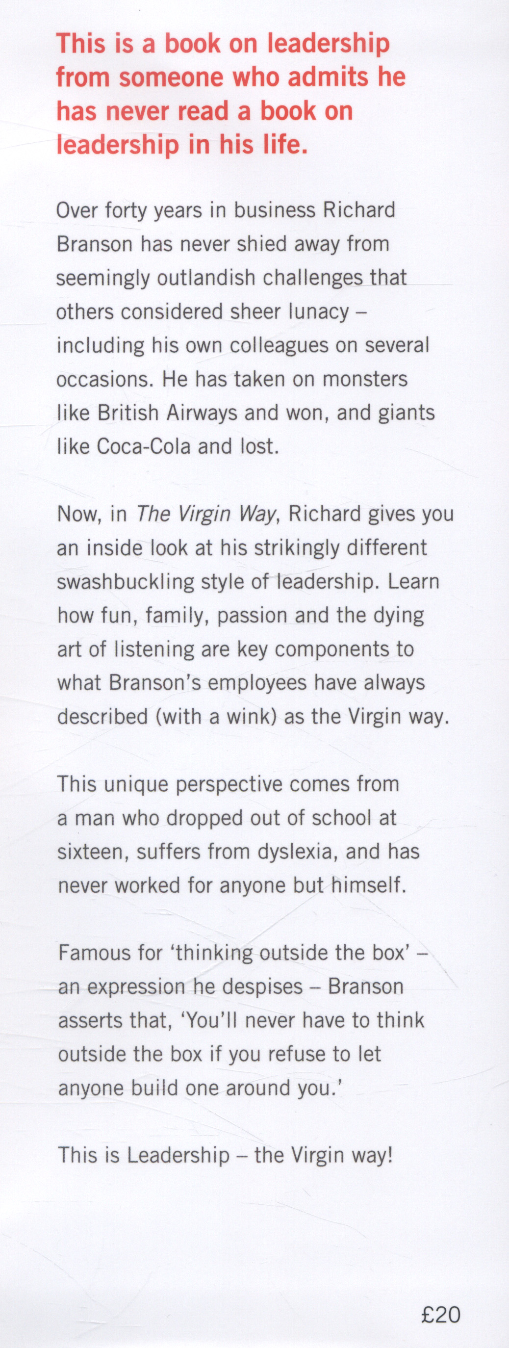 The Virgin Way by Branson, Sir Richard (9781905264902) | Browns Books