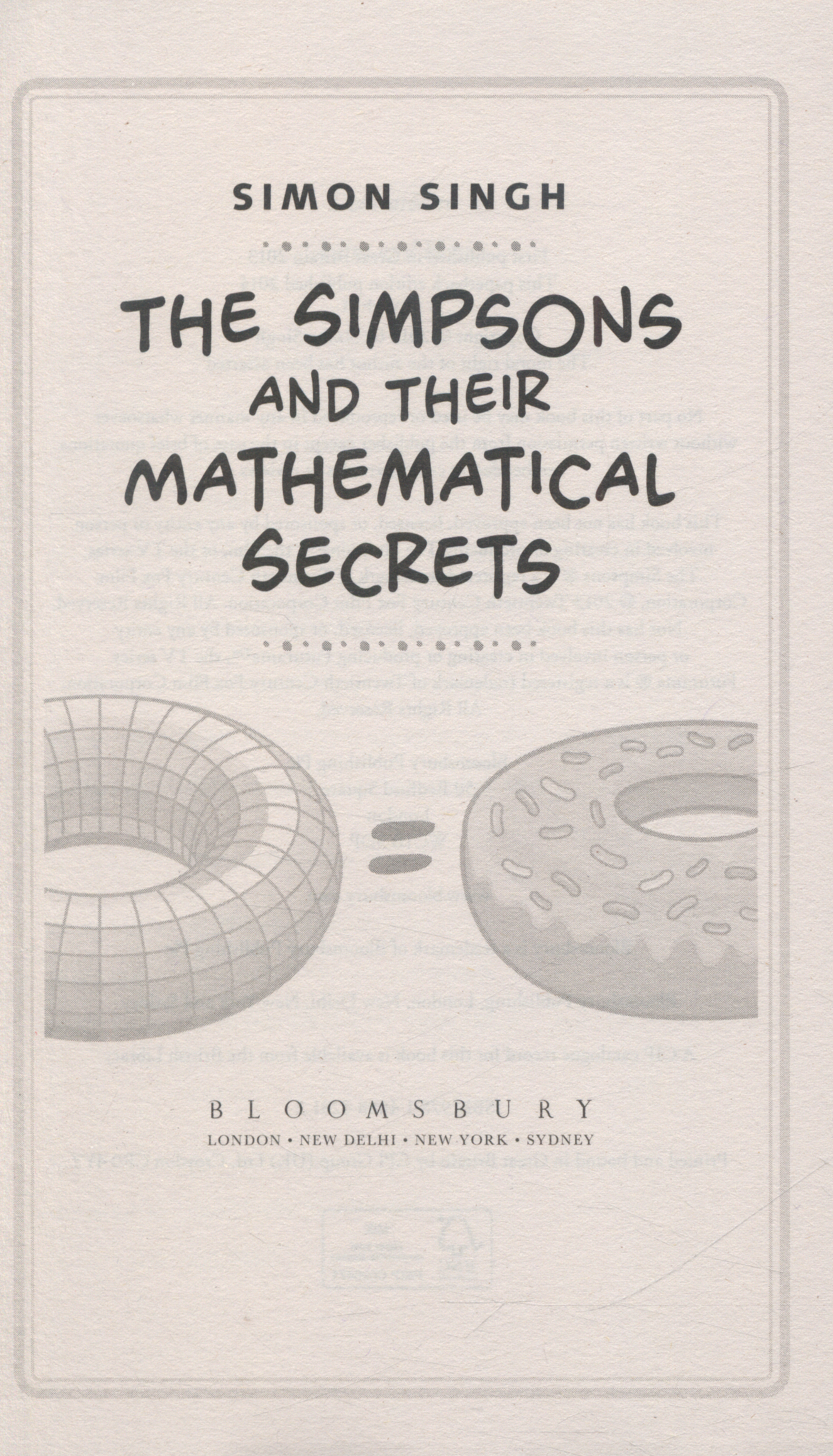 The Simpsons and Their Mathematical Secrets by Singh, Simon ...