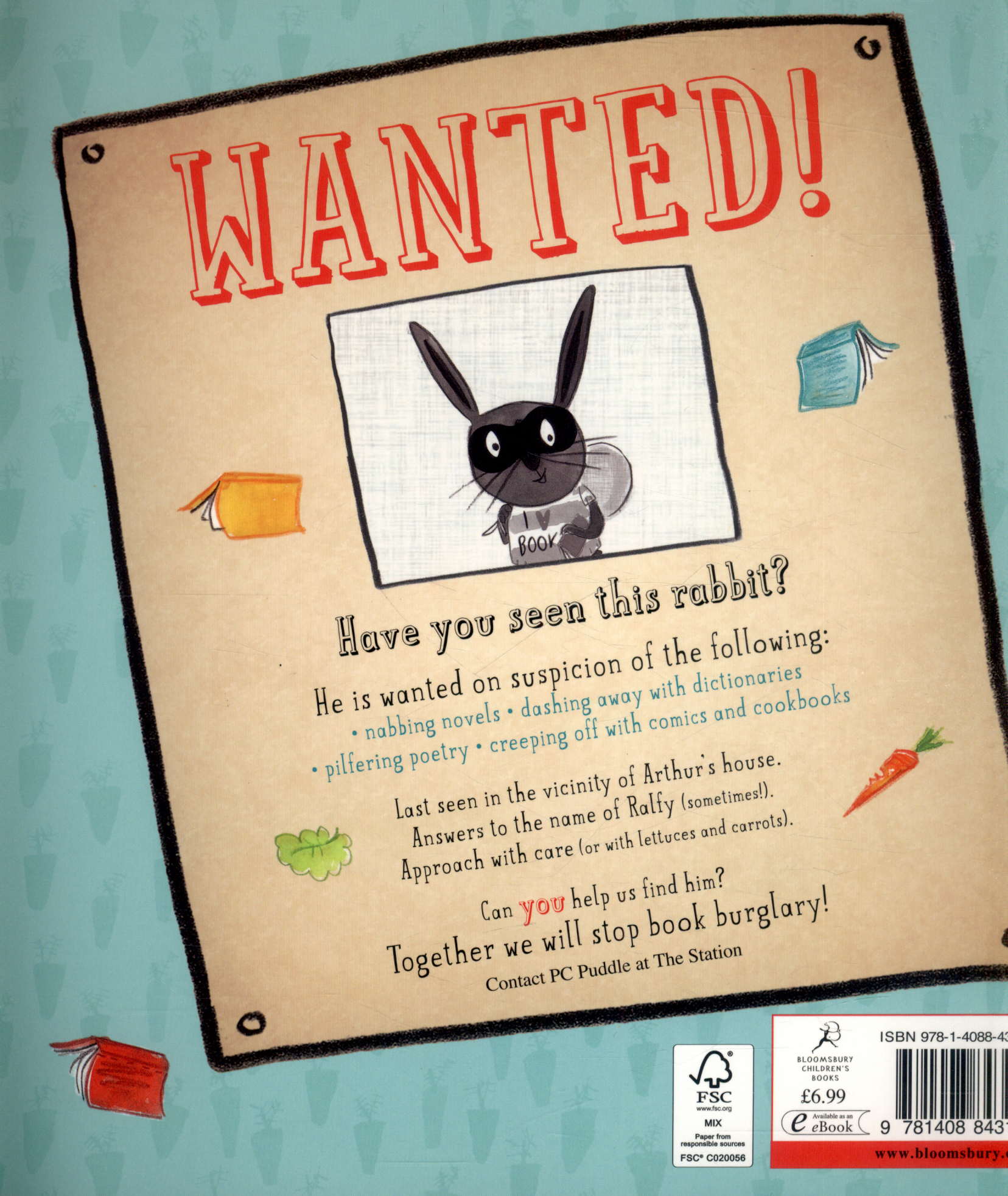 WANTED! Ralfy Rabbit, Book Burglar by MacKenzie, Emily (9781408843130 ...