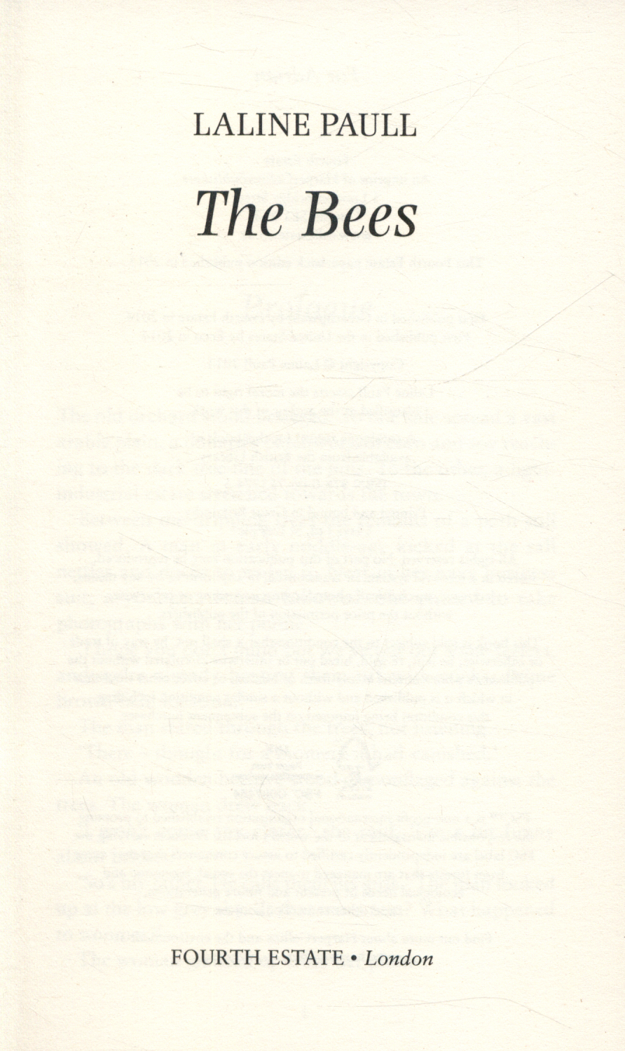 The Bees by Paull, Laline (9780007557745) | Browns Books