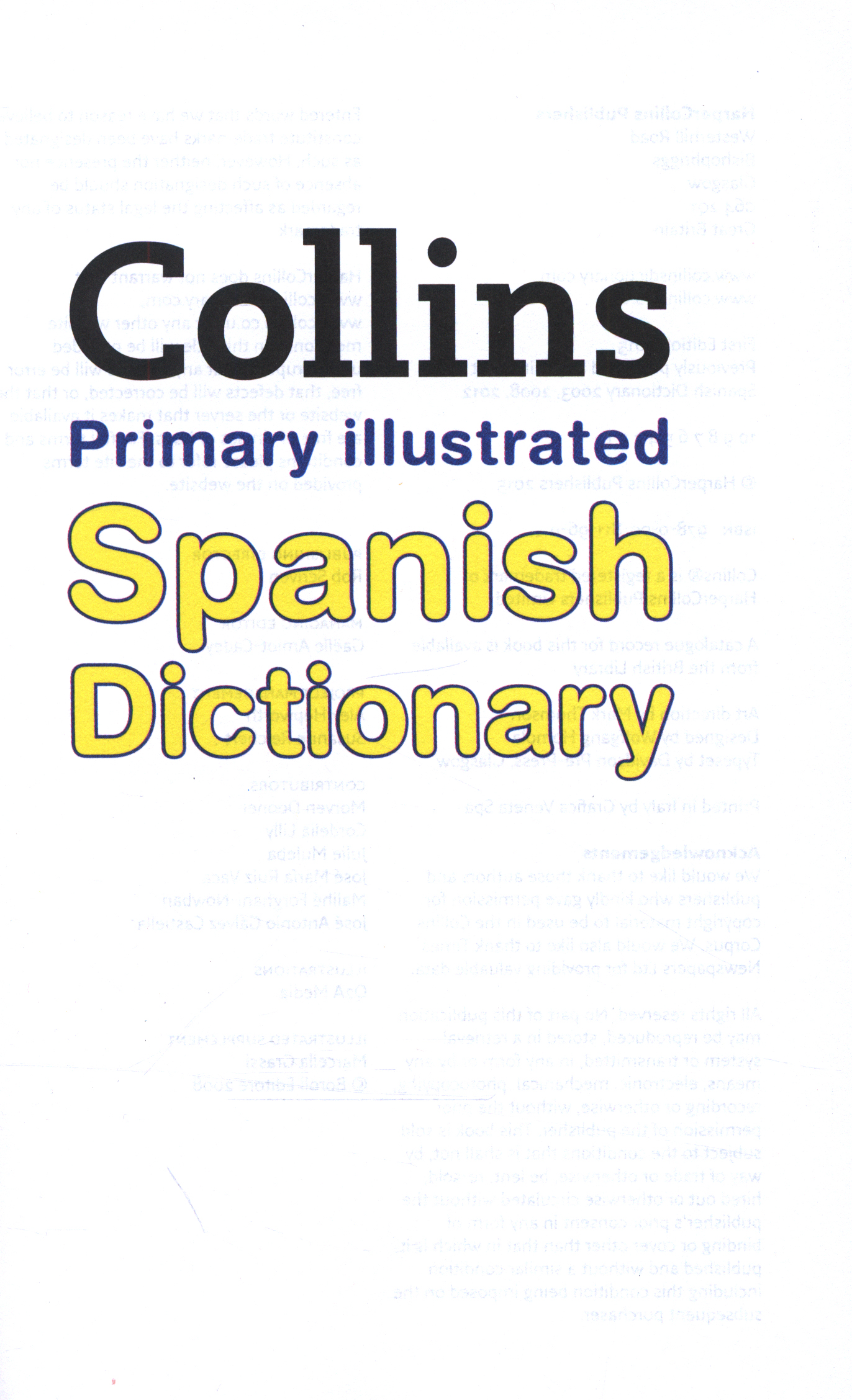 Collins primary illustrated Spanish dictionary by Collins Dictionaries ... Collins primary illustrated Spanish dictionary by Collins Dictionaries ...