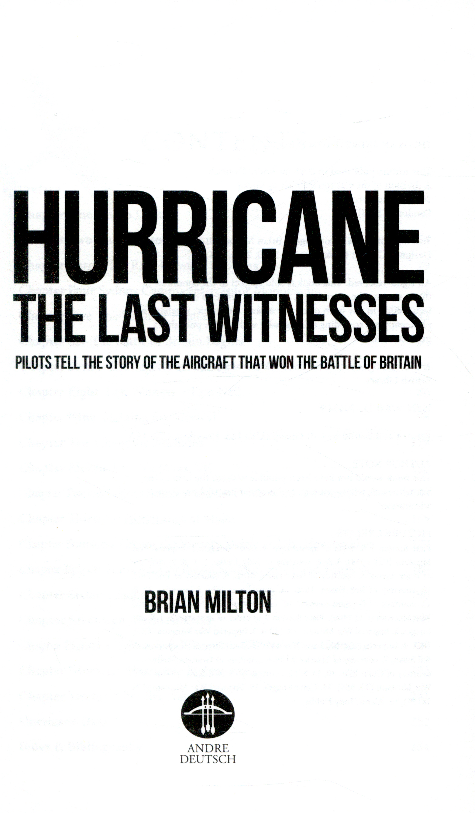 Last Witnesses: Hurricane by Milton, Brian (9780233004549) | Browns Books