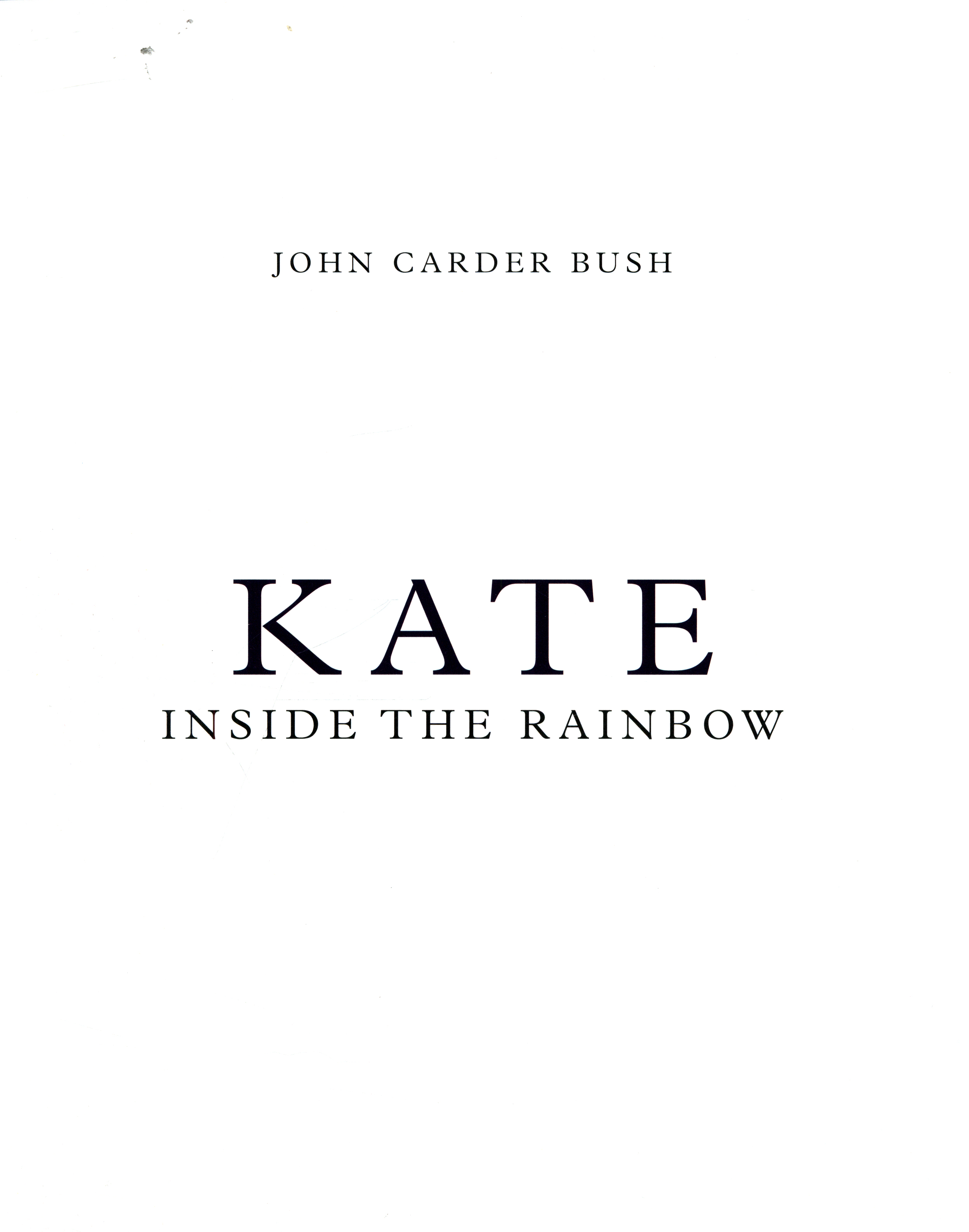 Kate by Bush, John Carder (9780751559903) | Browns Books