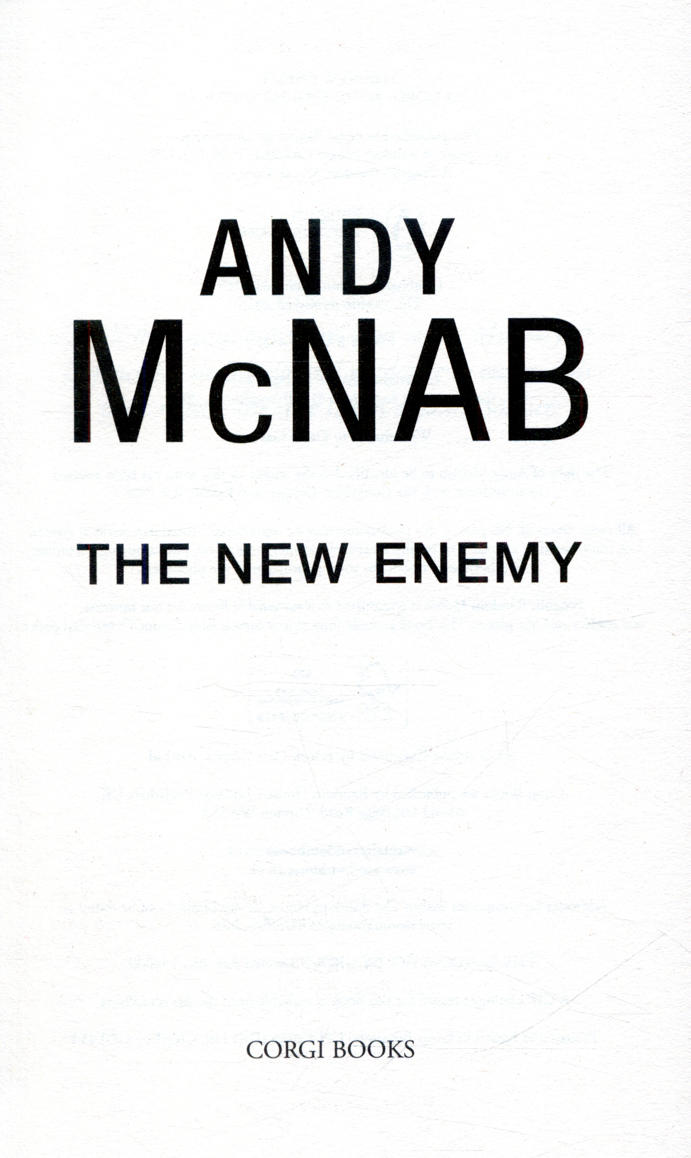 The new enemy by McNab, Andy (9780552570596) | BrownsBfS