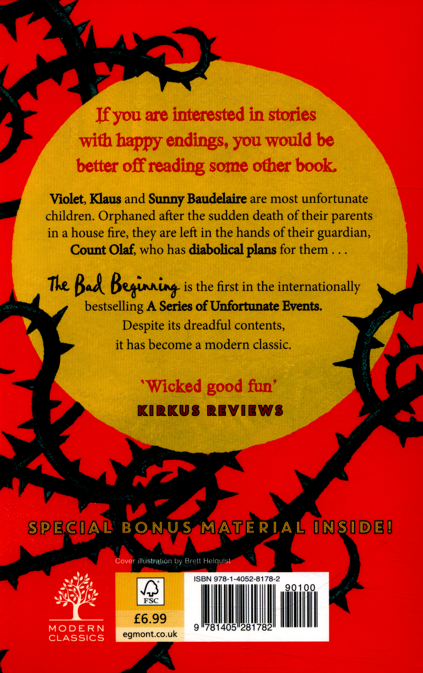 The bad beginning by Snicket, Lemony (9781405281782) | BrownsBfS