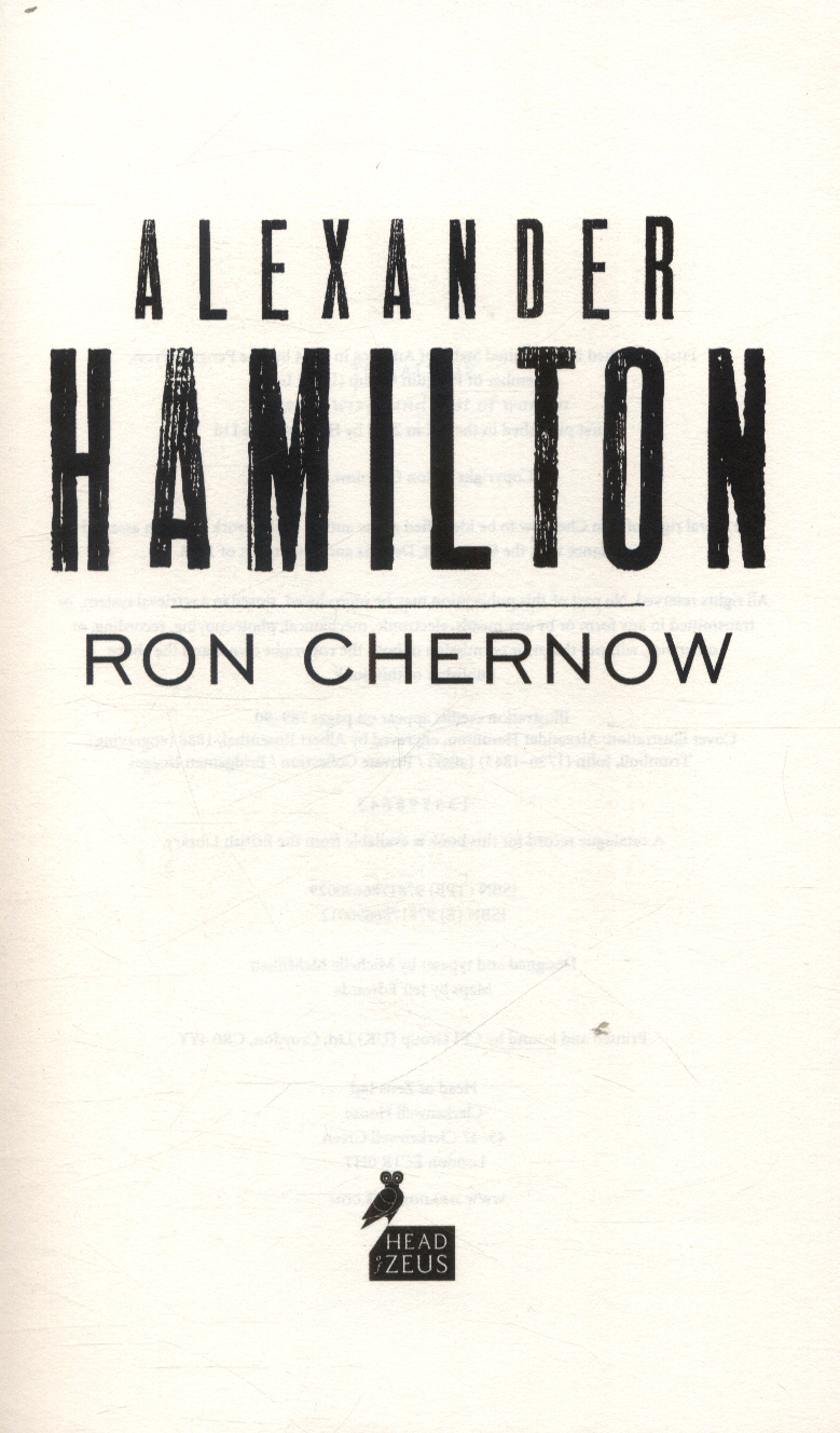 Alexander Hamilton by Chernow, Ron (9781786690029) | BrownsBfS