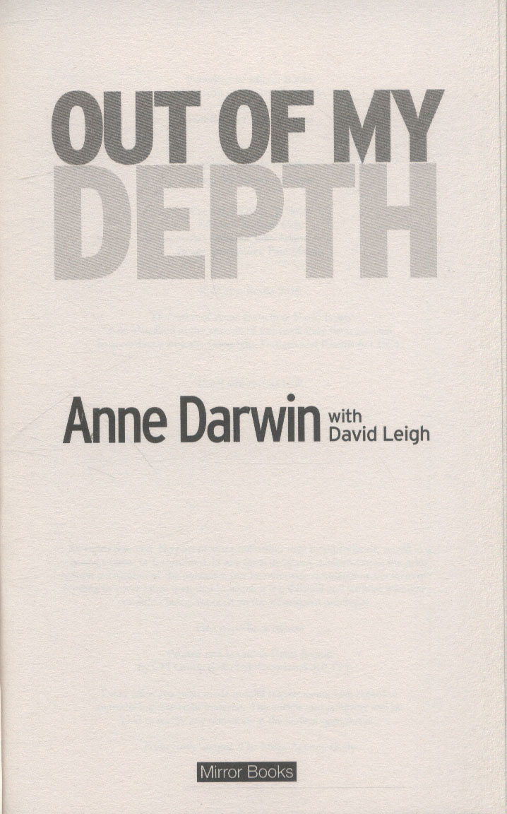 Out of my depth by DARWIN, ANNE (9781910335468) | BrownsBfS