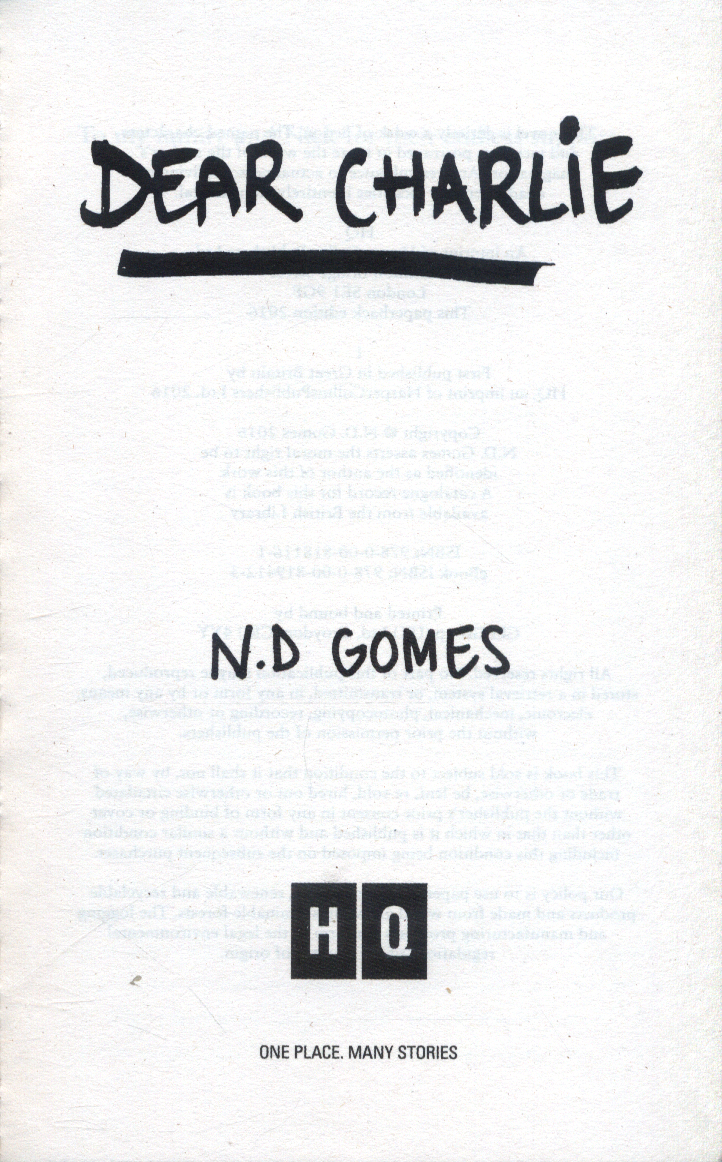 Dear Charlie by Gomes, N. D. (9780008181161) | BrownsBfS