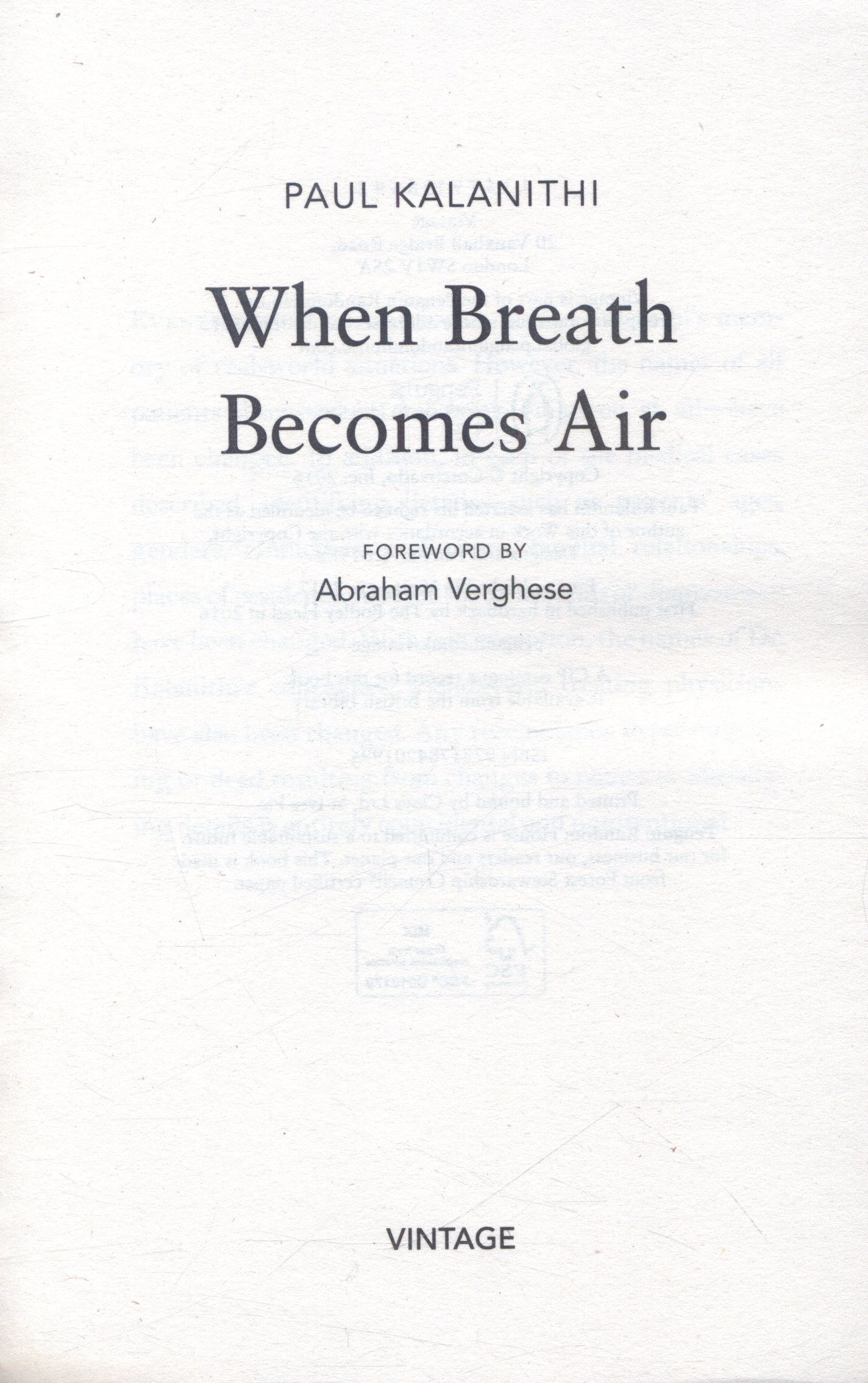 When breath becomes air by Kalanithi, Paul (9781784701994) | BrownsBfS