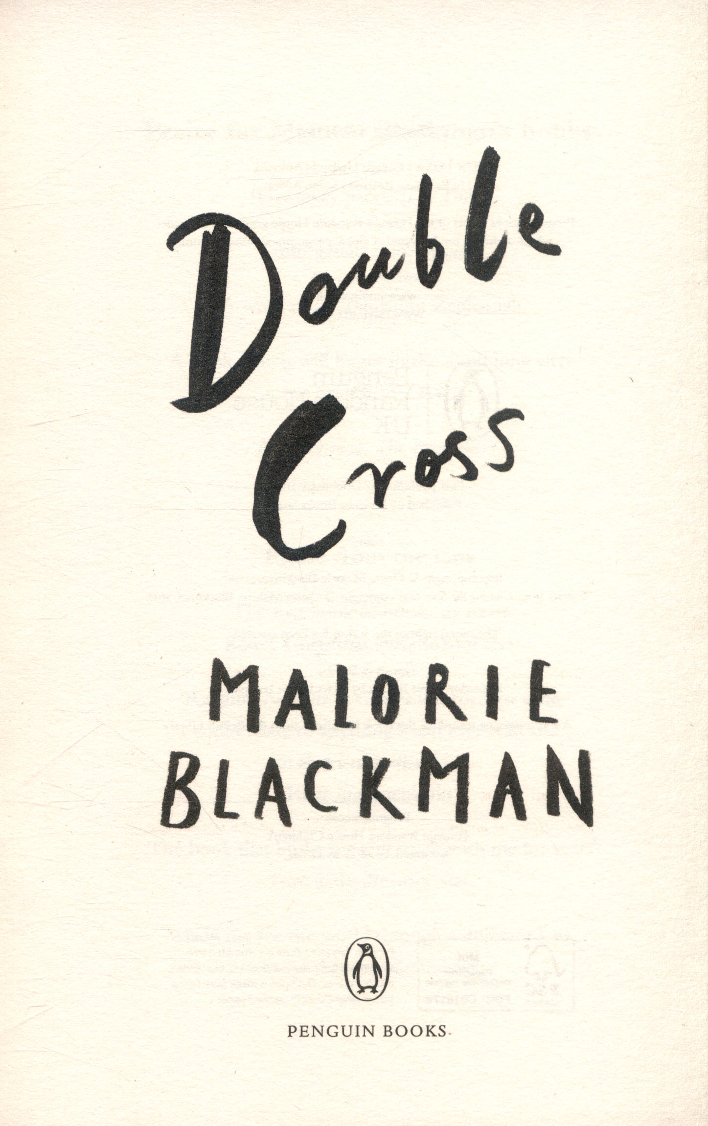 Double Cross by Blackman, Malorie (9780141378671) | Browns Books