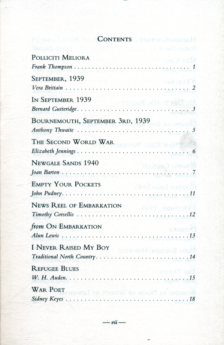 Poems from the Second World War