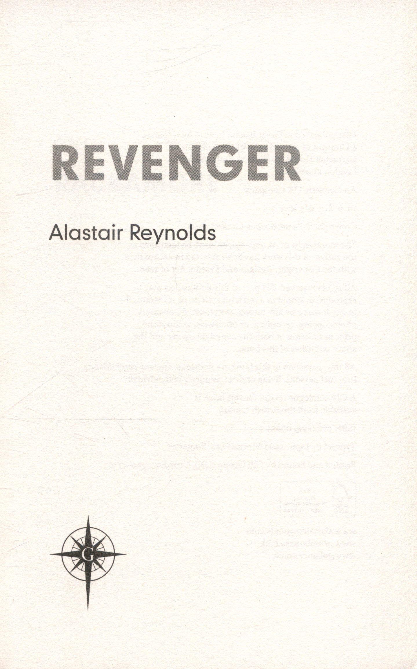 Revenger by Reynolds, Alastair (9780575090552) | Browns Books