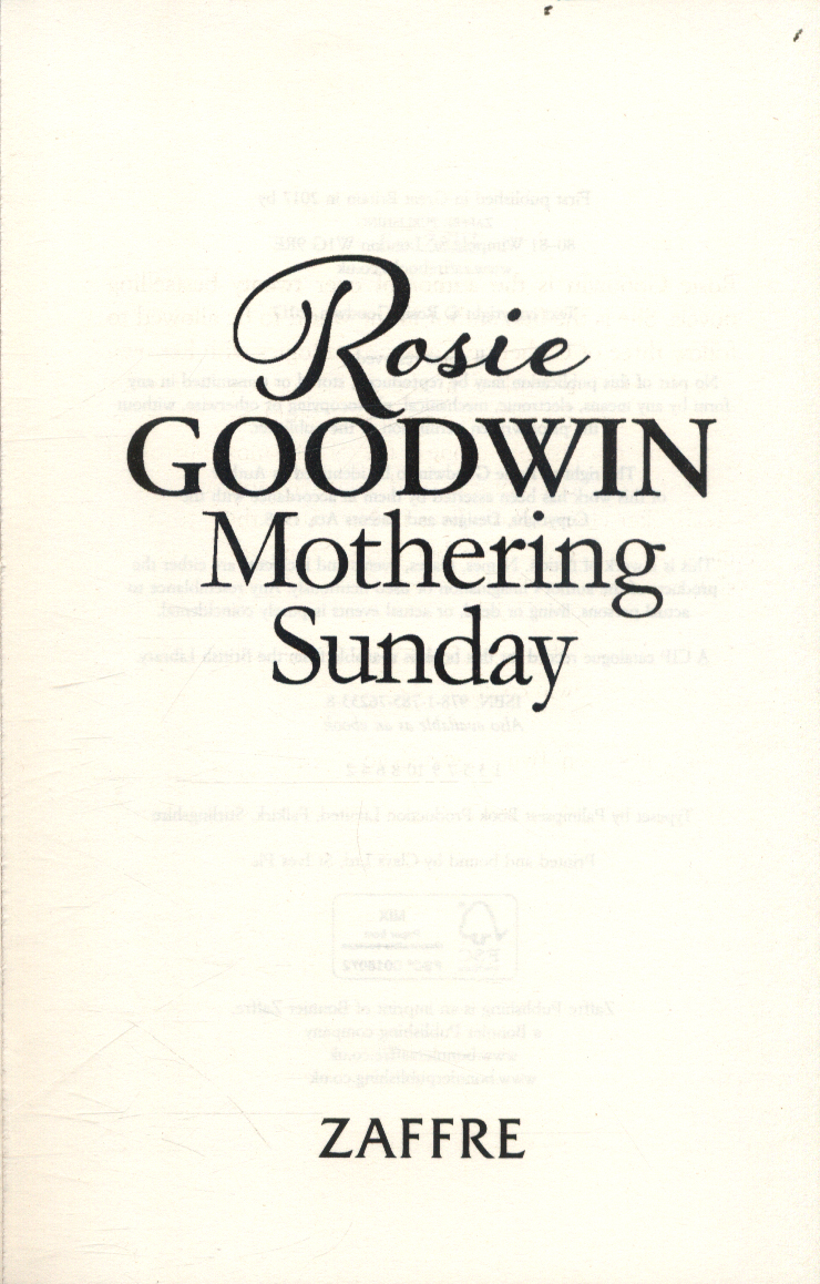 Mothering Sunday by Goodwin, Rosie (9781785762338) | BrownsBfS