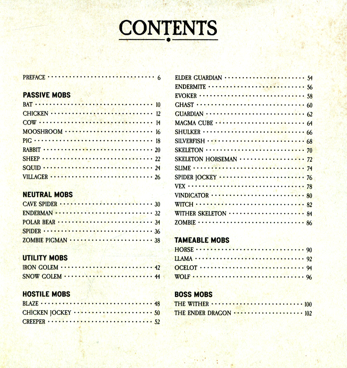 Minecraft Mobestiary : An official Minecraft book from Mojang