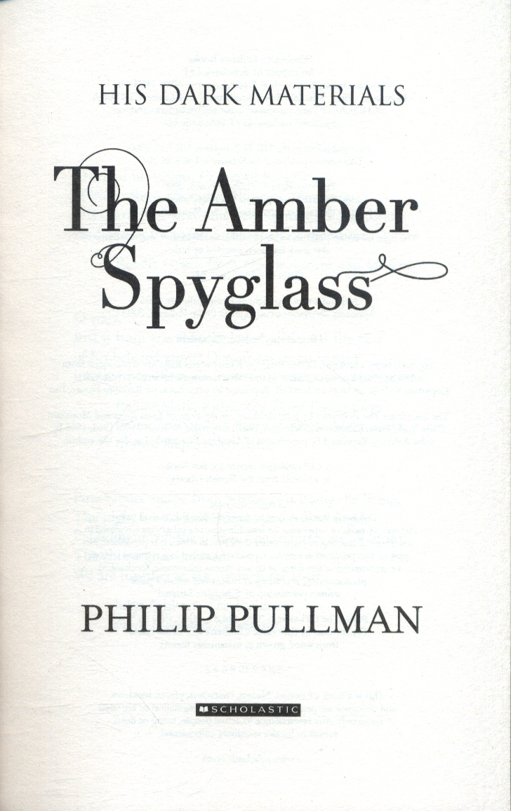 The amber spyglass by Pullman, Philip (9781407186122) | BrownsBfS