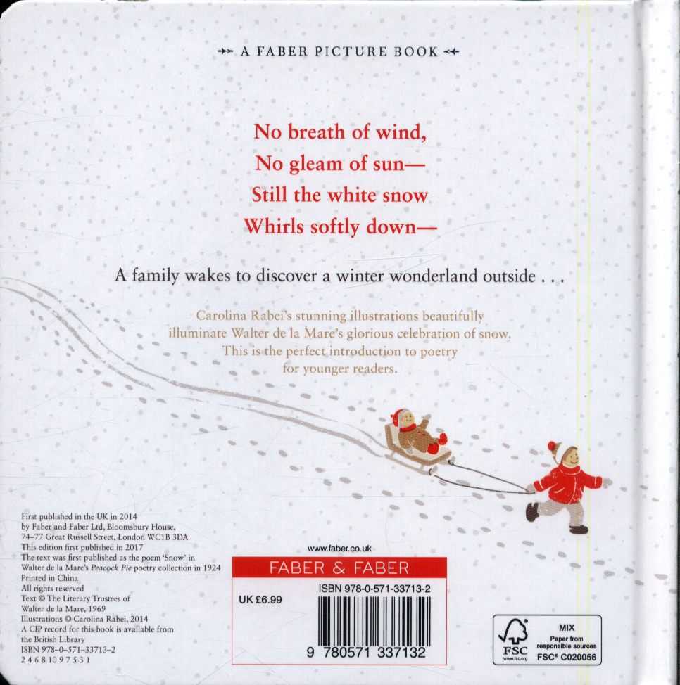 Snow by de la Mare, Walter (9780571337132) | BrownsBfS