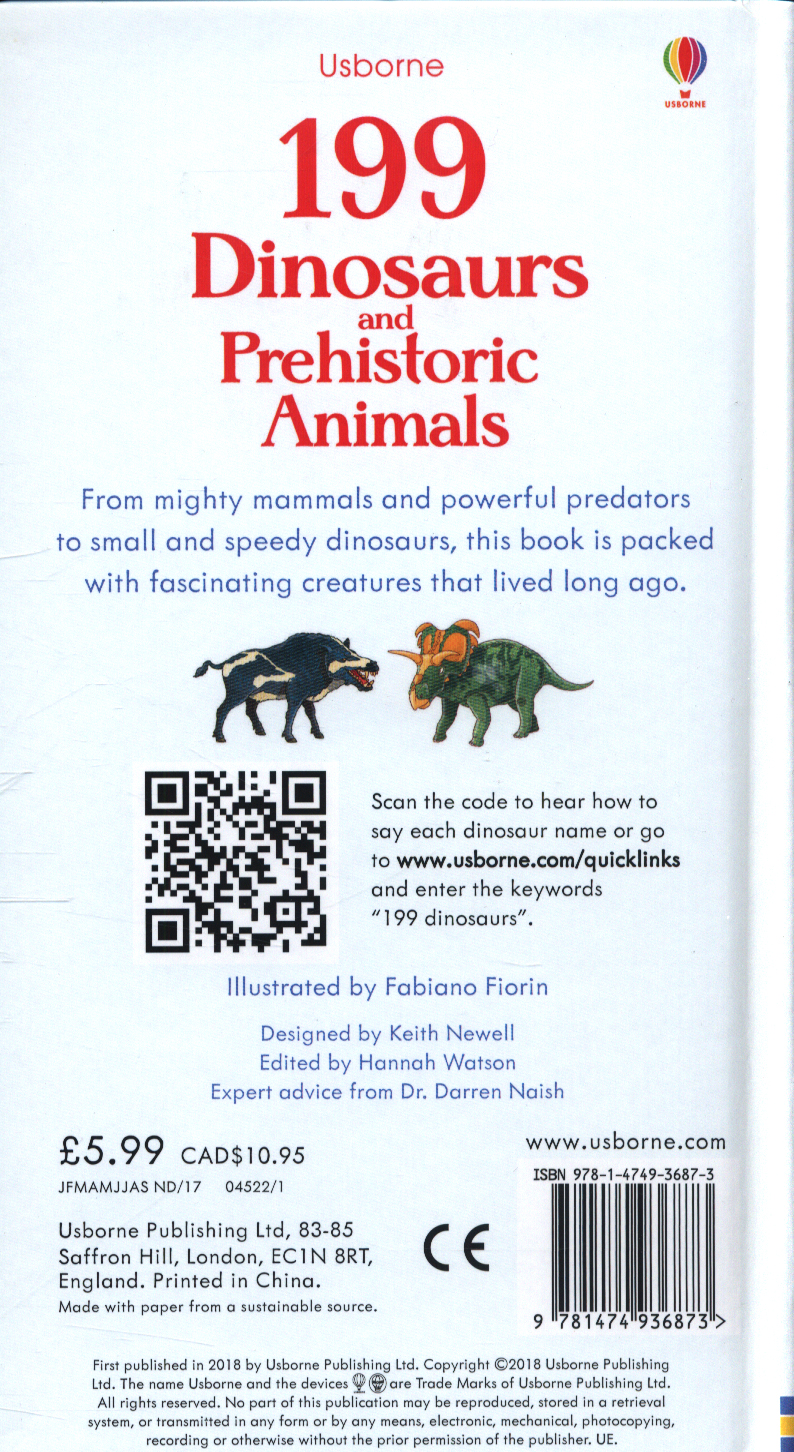 199 Dinosaurs and Prehistoric Animals by Watson, Hannah (EDITOR ...