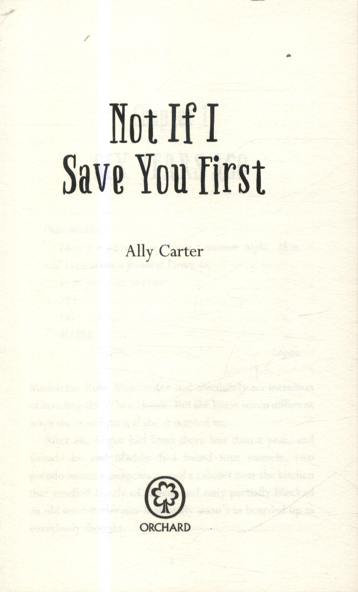 Not if I save you first by Carter, Ally (9781408349090) | BrownsBfS