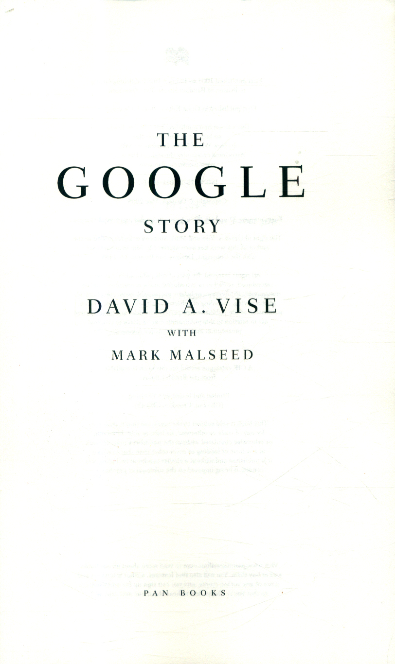 The Google Story by Vise, David A. (9781509889211) | Browns Books