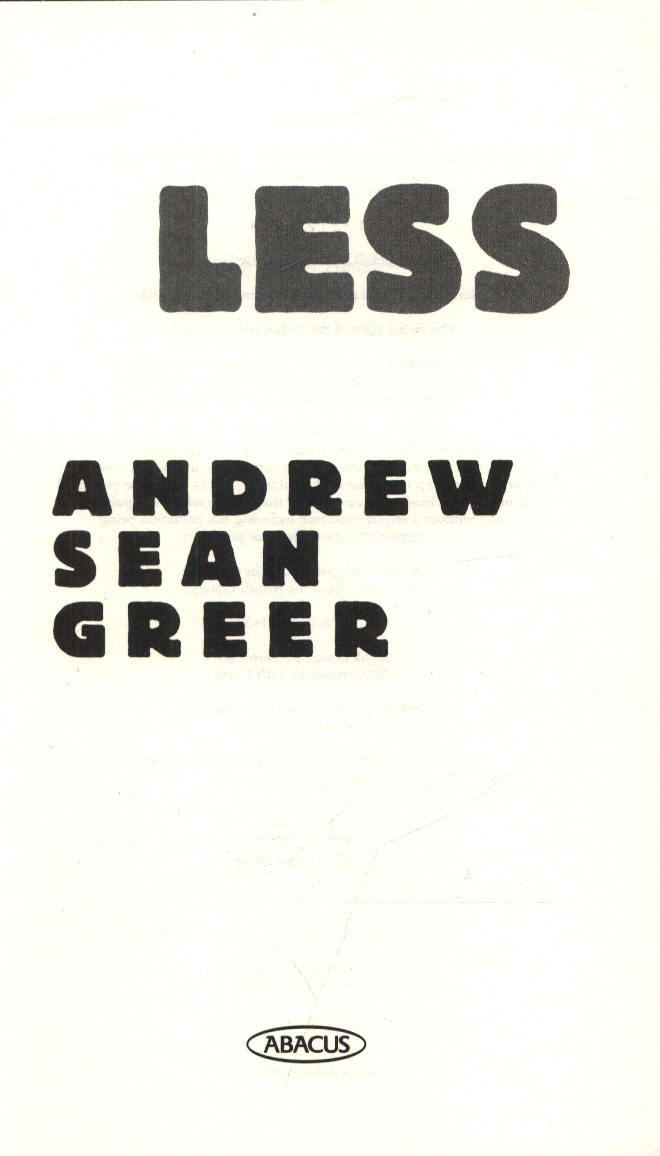 Less by Greer, Andrew Sean (9780349143590) | BrownsBfS