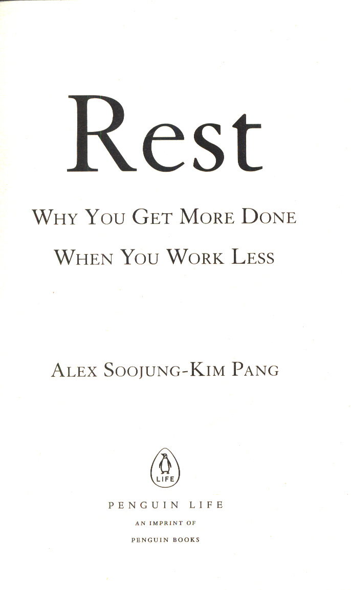 Rest by Pang, Alex Soojung-Kim (9780241217290) | Browns Books