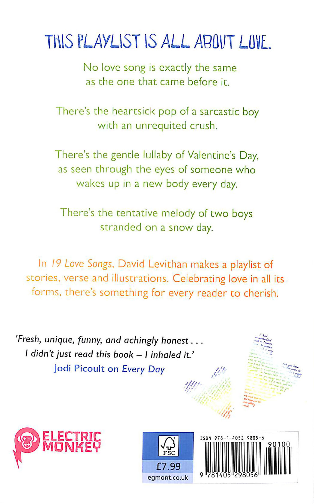 19 Love Songs by Levithan, David (9781405298056) | Browns Books