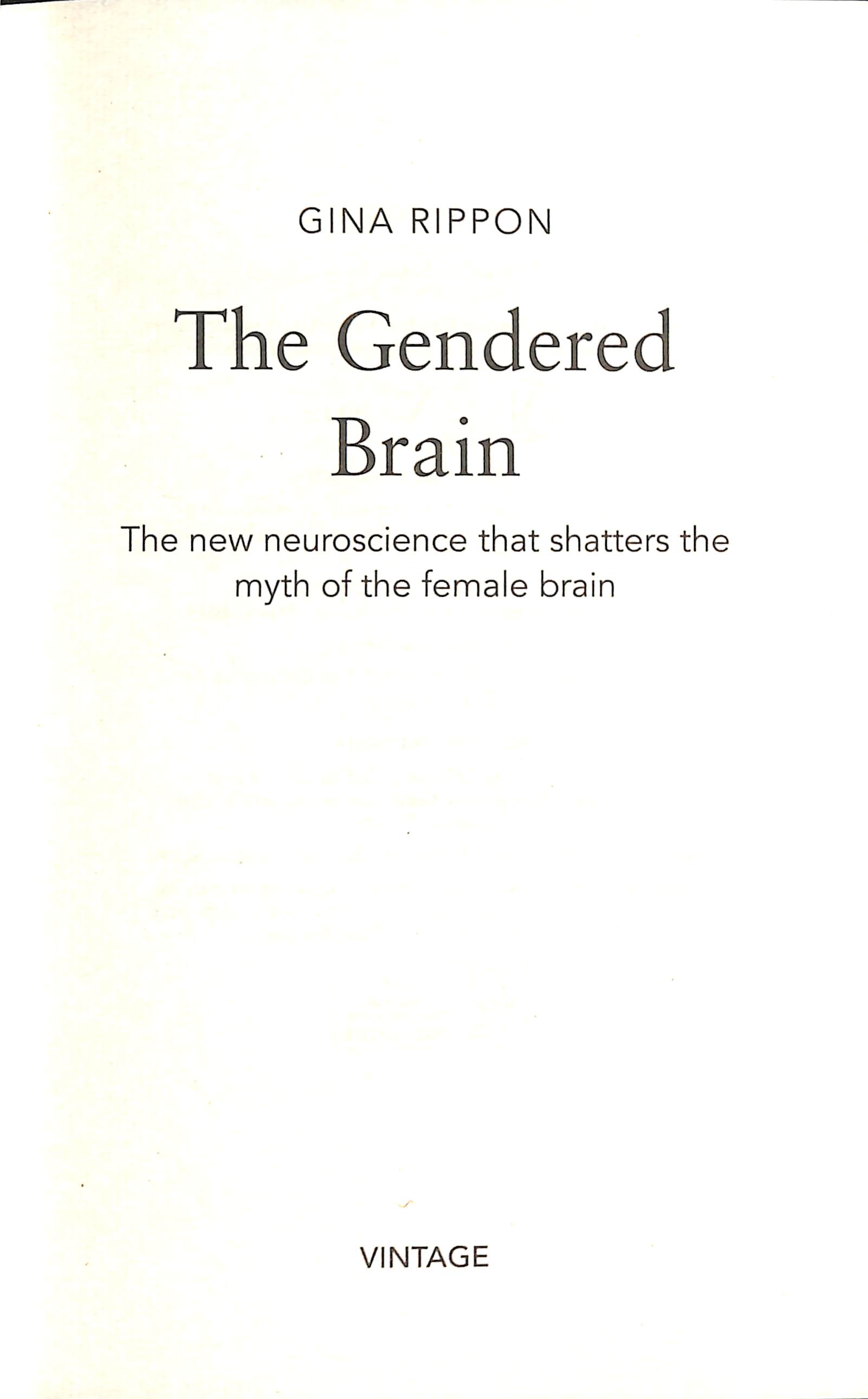 The Gendered Brain by Rippon, Gina (9781784706814) | Browns Books