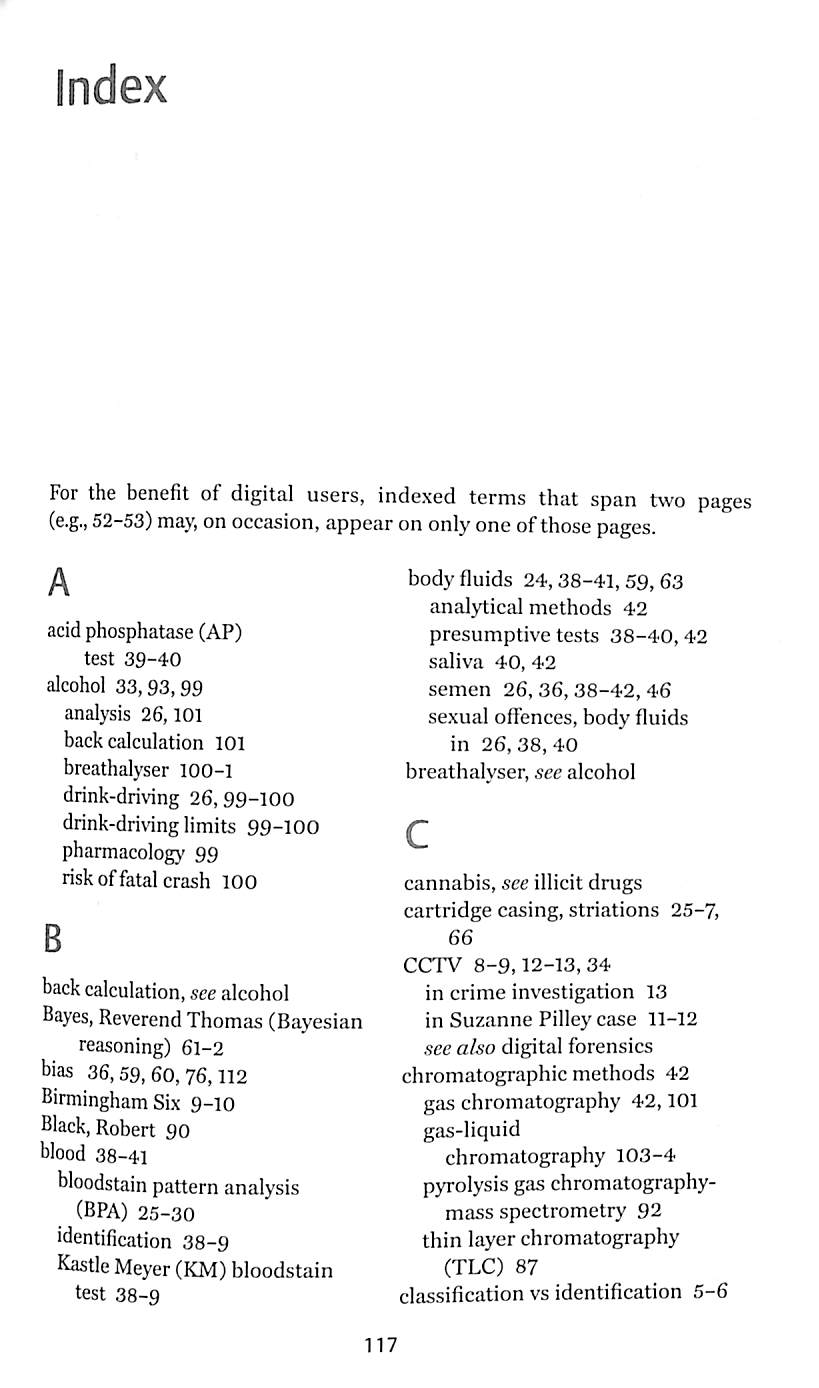 Forensic Science by Fraser, Jim (University of Strathclyde, Glasgow ...