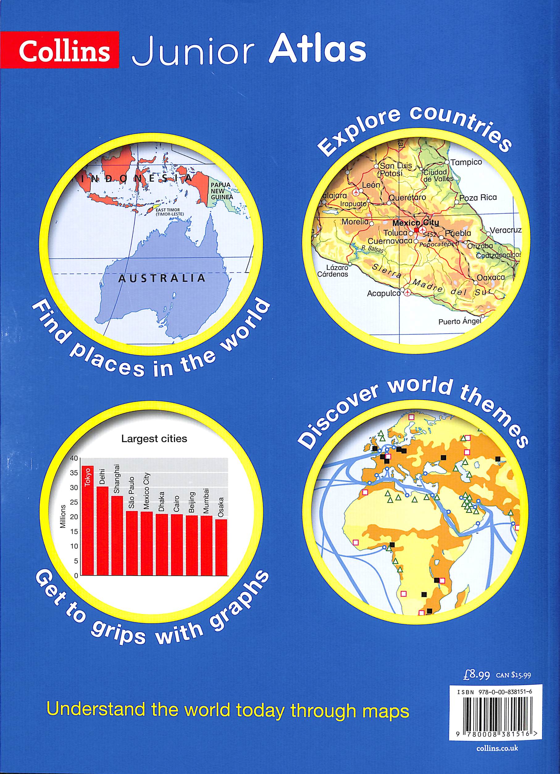 Collins Junior Atlas by Collins Maps (9780008381516) | Browns Books