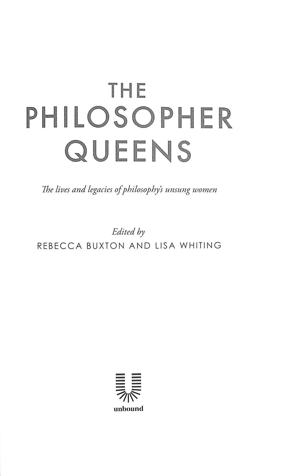 The Philosopher Queens by Buxton, Rebecca (9781783528011) | Browns Books