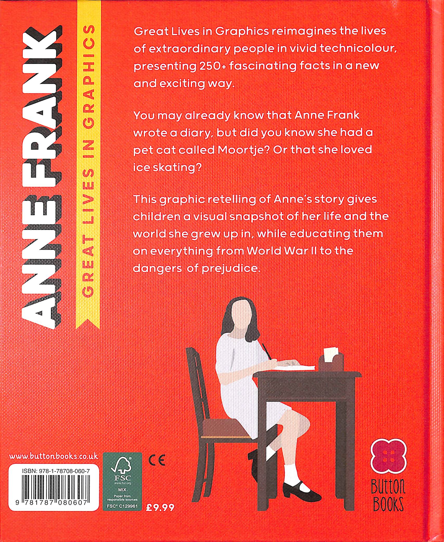 Great Lives in Graphics: Anne Frank by Button, Books (9781787080607 ...