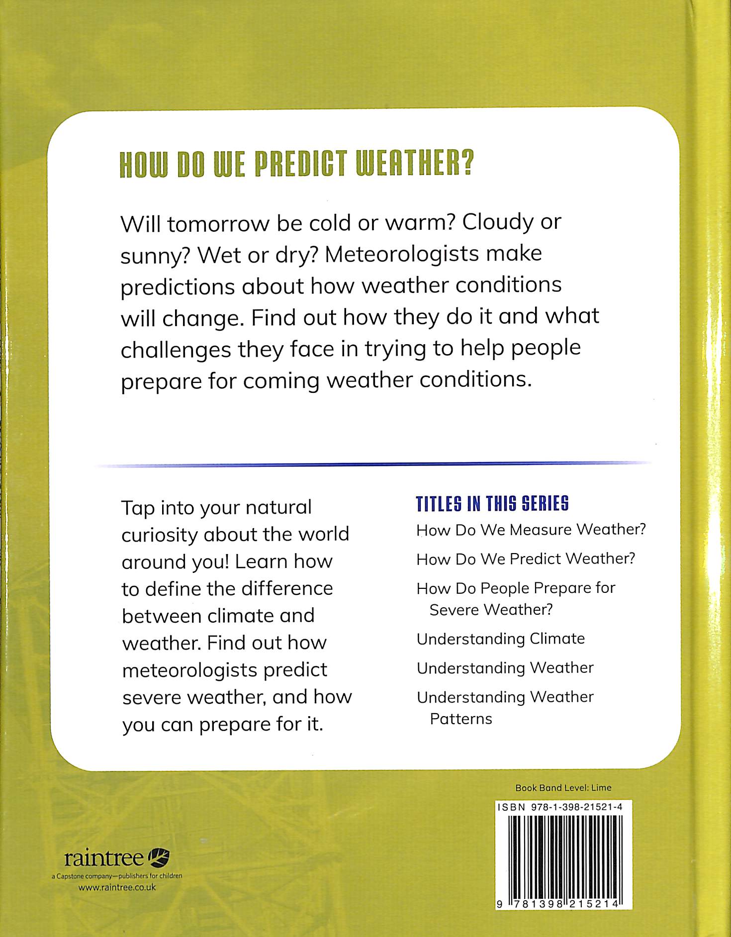 How Do We Predict Weather? by Dickmann, Nancy (9781398215214) | Browns ...
