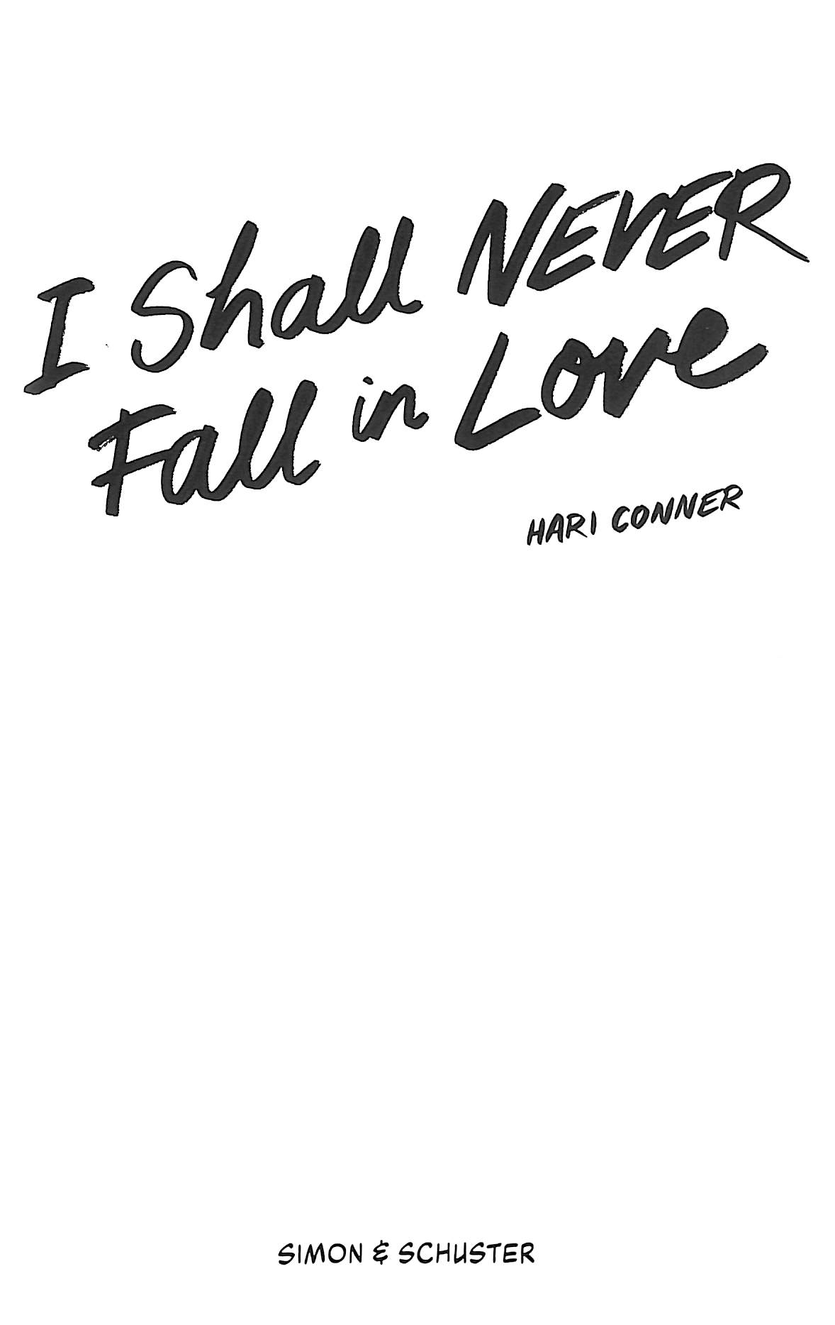 I Shall Never Fall in Love by Conner, Hari (9781398526709) | Browns Books