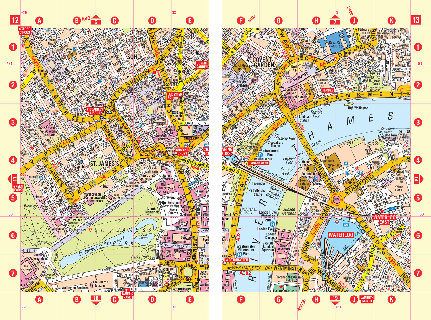 London A-Z Street Atlas by A-Z Maps (9780008663490) | Browns Books