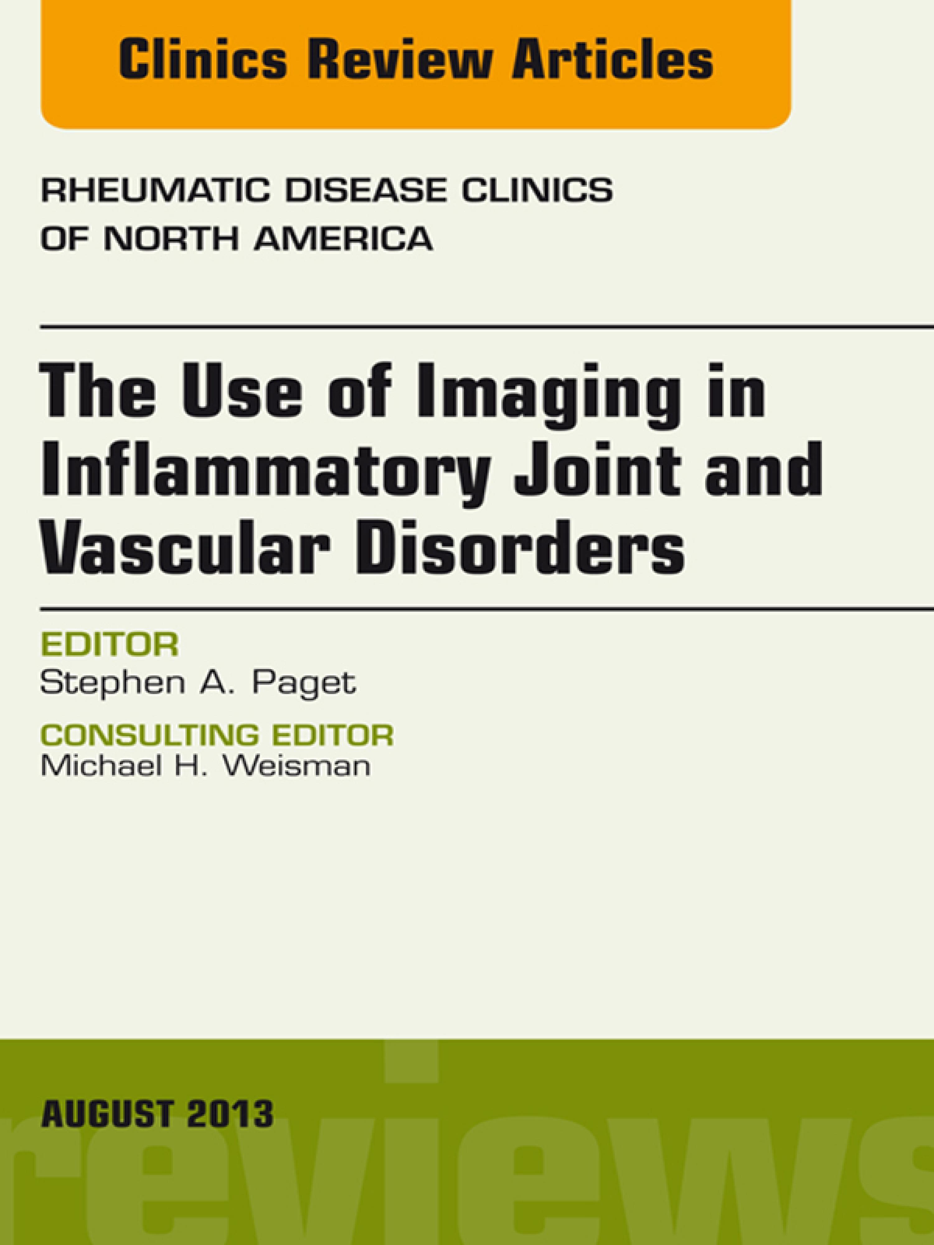 The use of imaging in inflammatory joint and vascular disorders by ...
