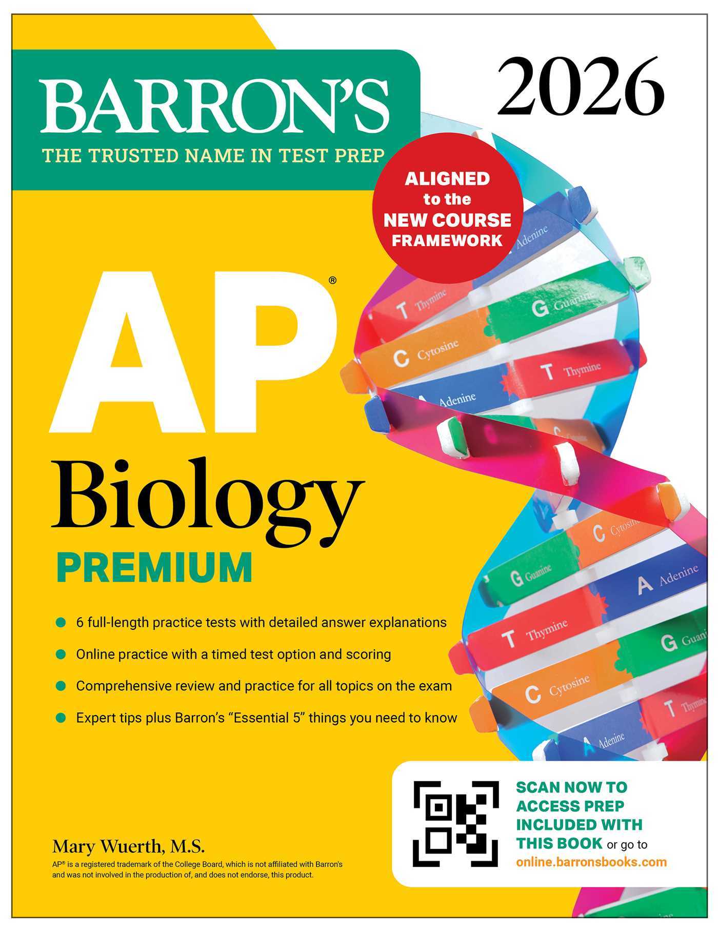 AP Biology Premium, 2026: Prep Book with 6 Practice Tests ...